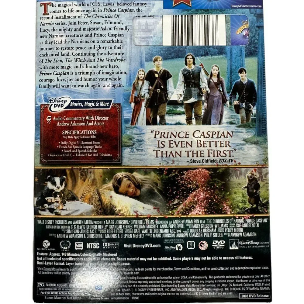 Disney | Media | The Chronicles Of Narnia Prince Caspian Dvd | Poshmark